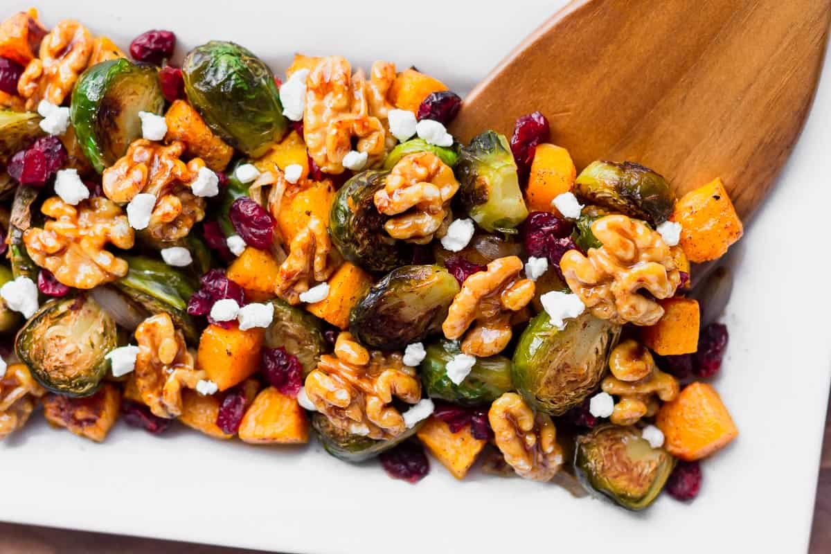 Roasted Fall Vegetables (with Cranberries & Maple Walnuts) - Delicious ...