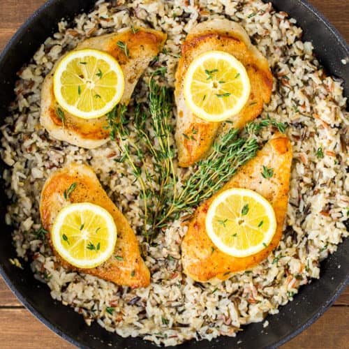 Creamy Lemon Chicken and Rice - Delicious Little Bites