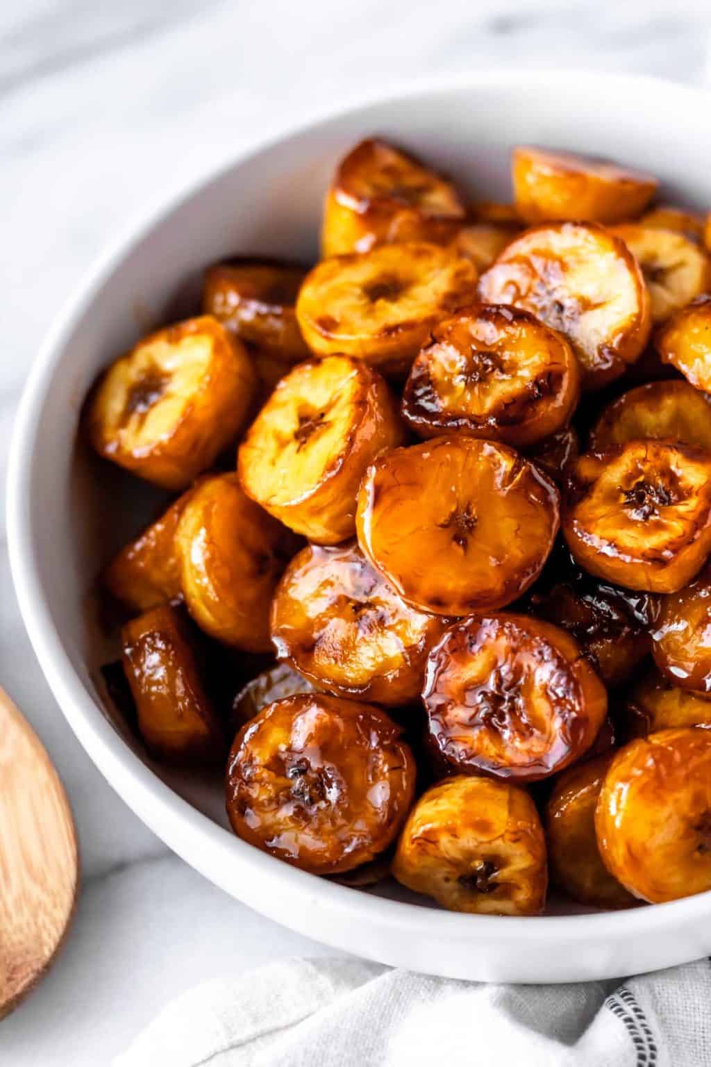 Sticky Sweet Fried Plantains - Delicious Little Bites