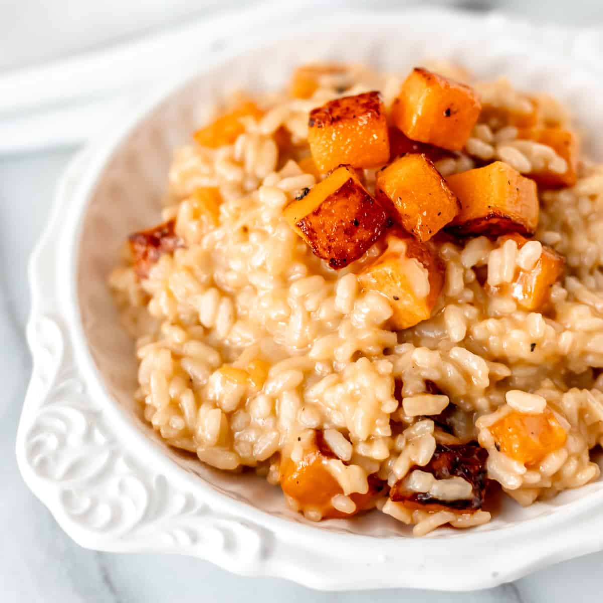 Lemon Parmesan Risotto with Roasted Butternut Squash - Delicious Little ...