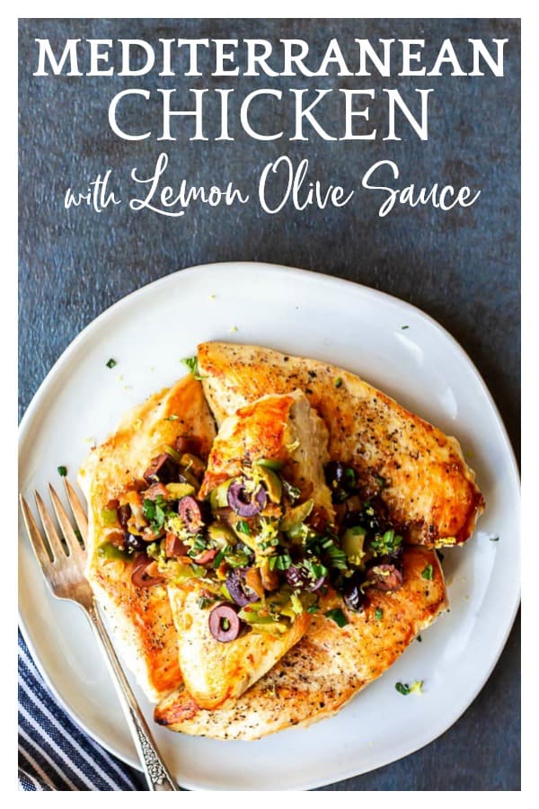 Mediterranean Chicken with Lemon Olive Sauce Recipe - Delicious Little ...