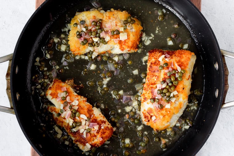 Cod Piccata - Delicious Little Bites