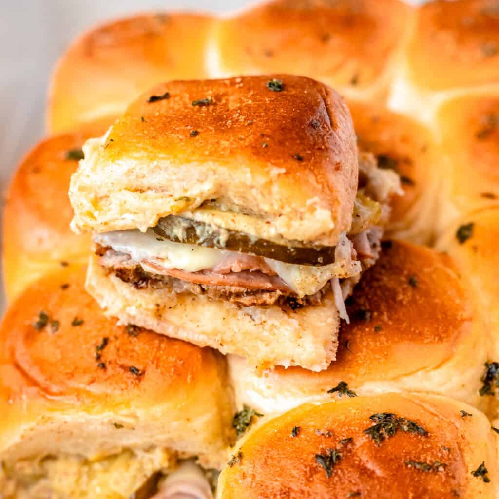 Turkey Sliders on King's Hawaiian Rolls - Delicious Little Bites