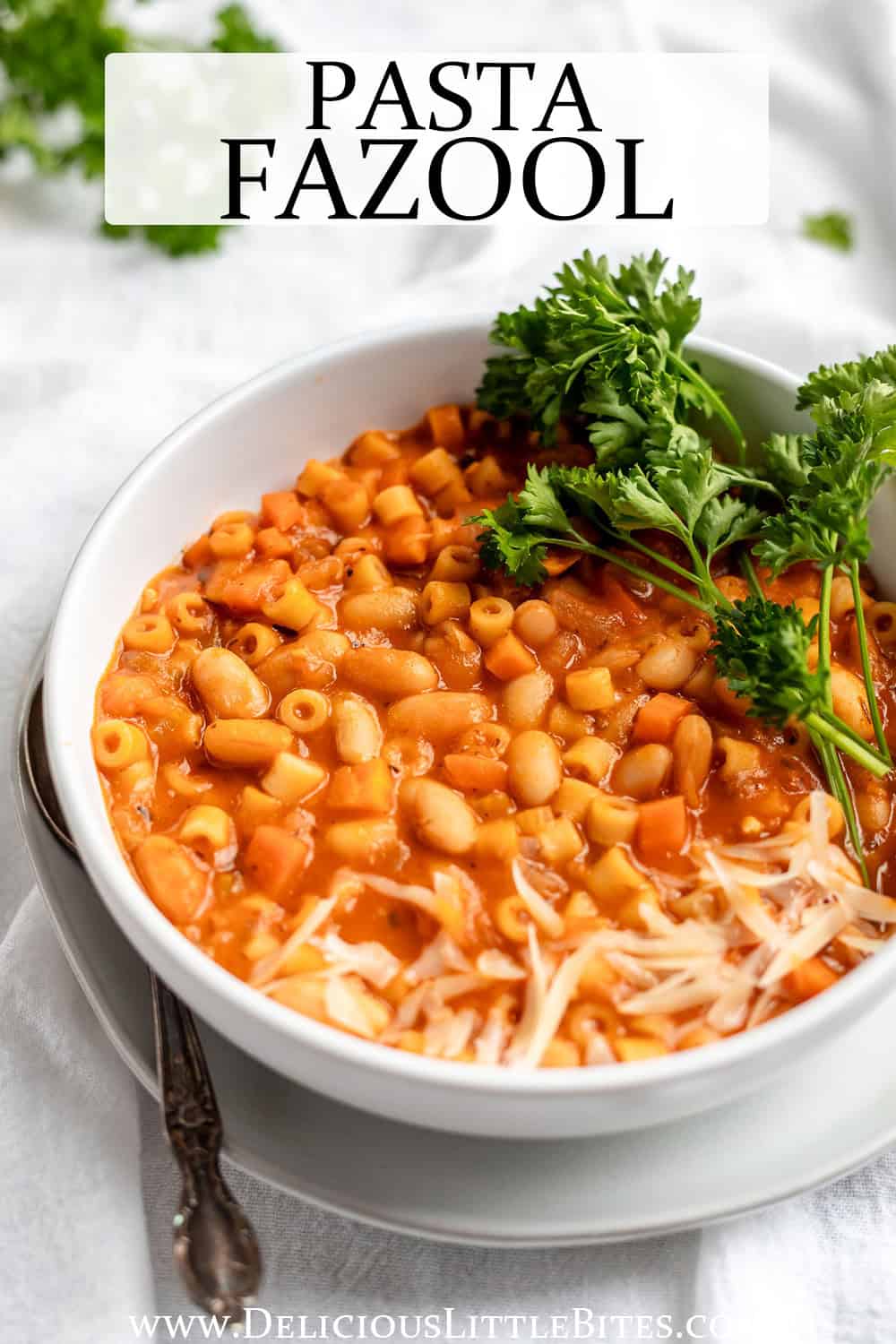 Pasta Fazool (Pasta e Fagioli) - Delicious Little Bites