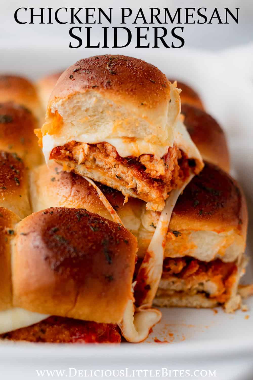 Chicken Parmesan Sliders (on King's Hawaiian Rolls) - Delicious Little ...