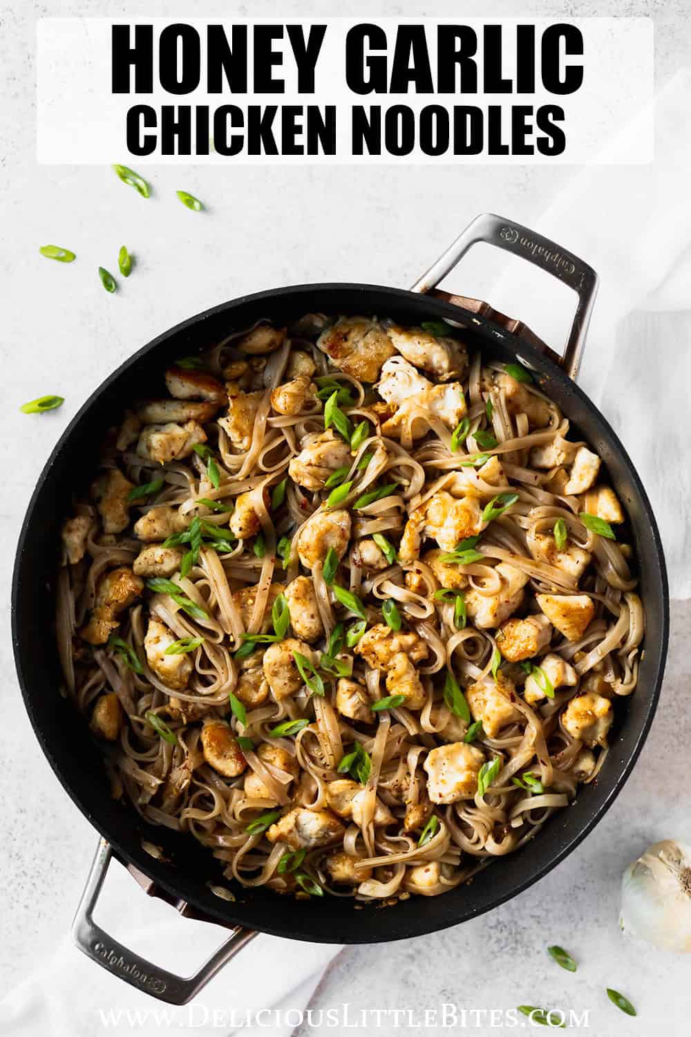 Honey Garlic Chicken Noodles - Delicious Little Bites